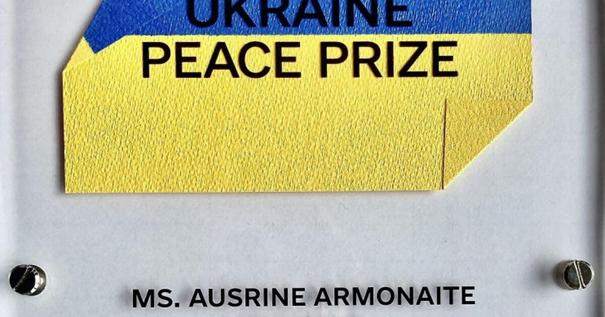 Aušrinė Armonaitė gavo Ukrainos prezidento įsteigtą taikos apdovanojimą