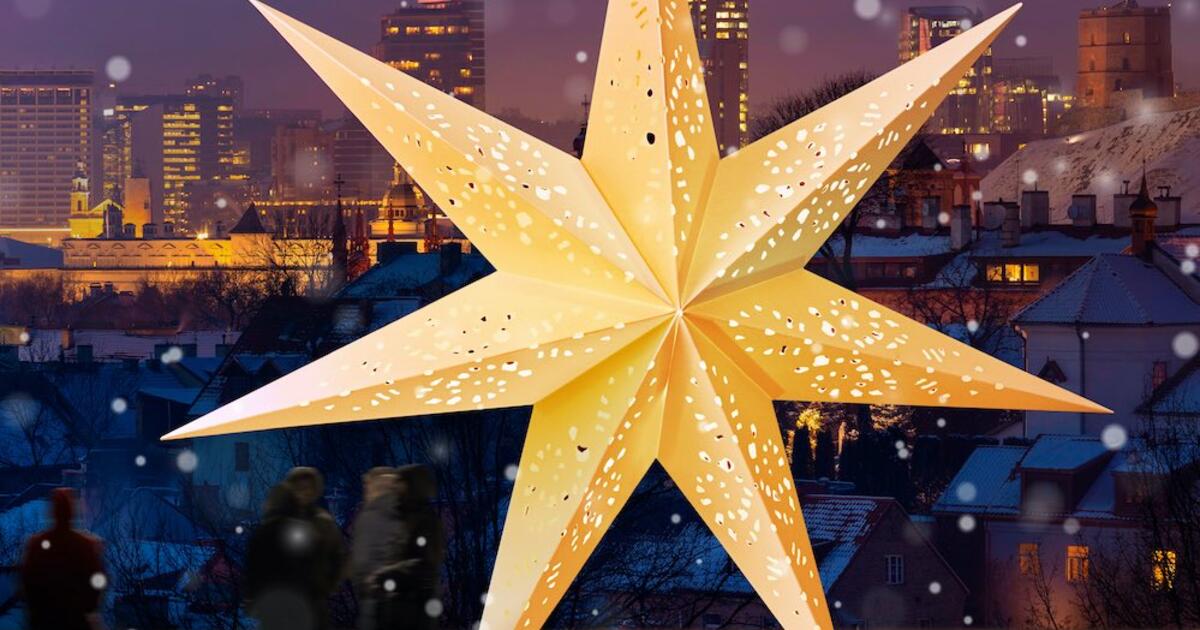 Įspūdingo dydžio Kalėdų žvaigždė nušvies didžiuosius Lietuvos miestus