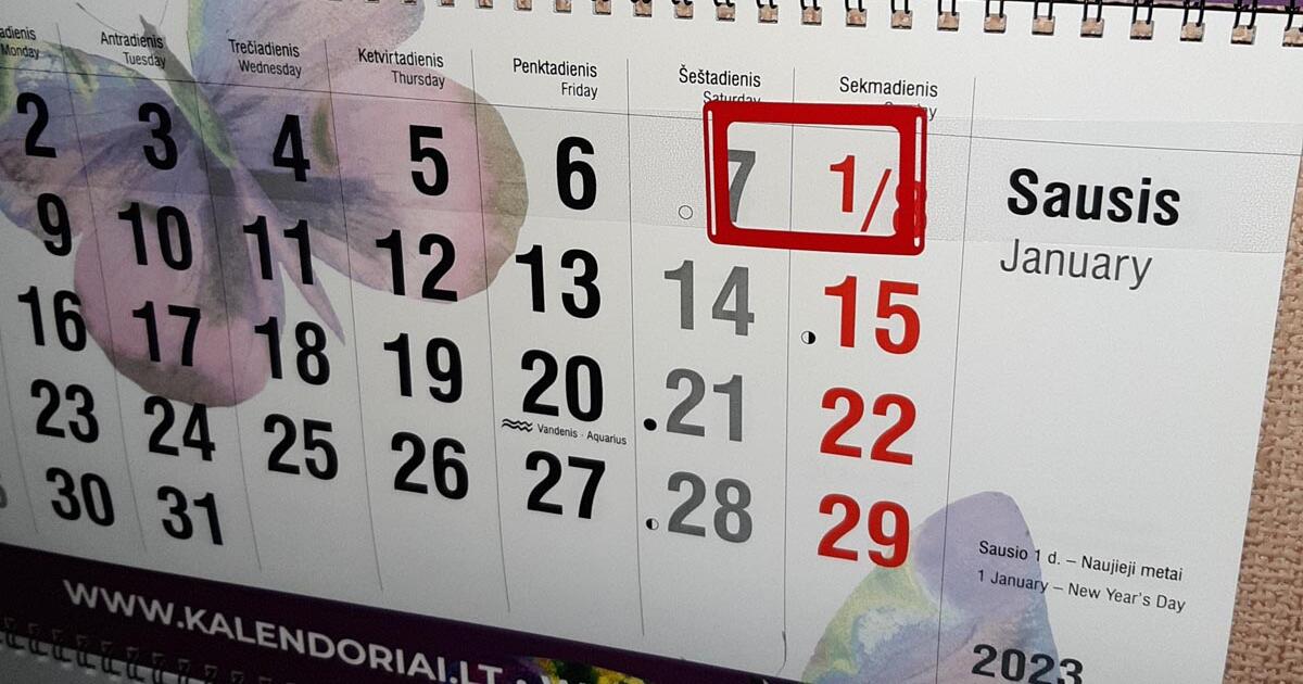 2023 metų šventinių dienų kalendorius: kada ir kiek ilsėsimės?