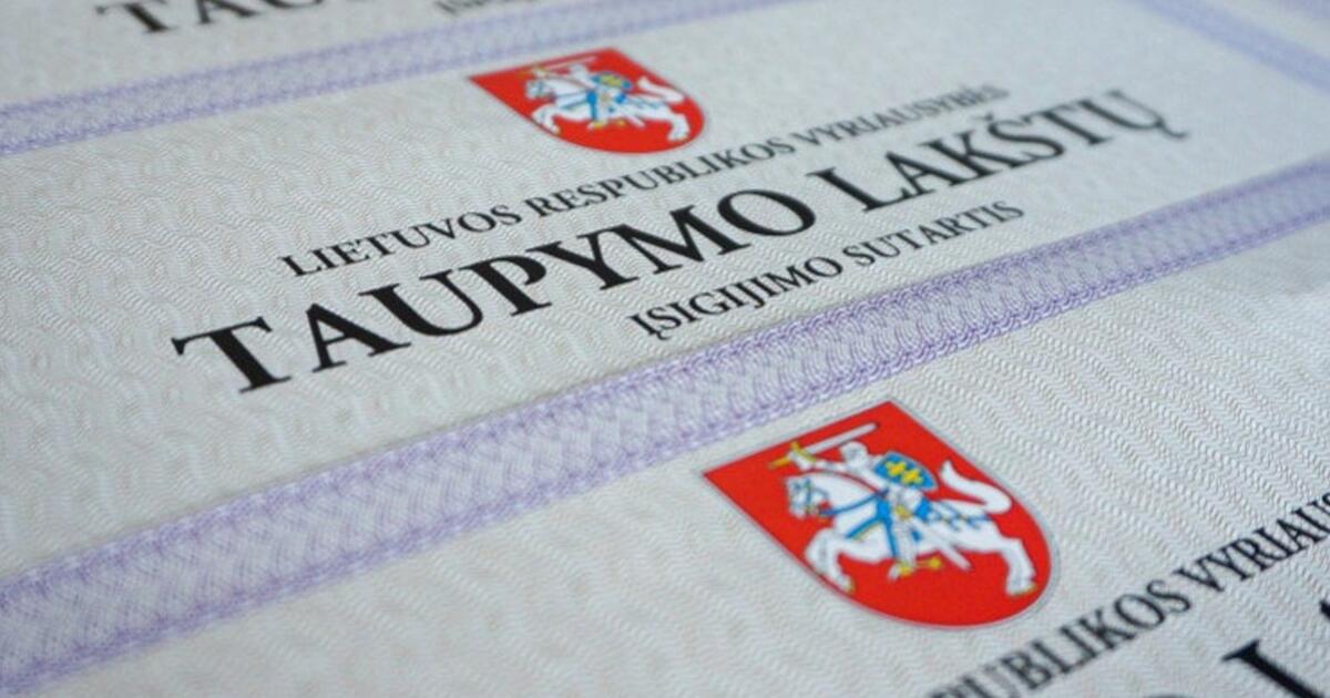 Nuo pirmadienio Lietuvos gyventojai galės įsigyti Vyriausybės taupymo ...