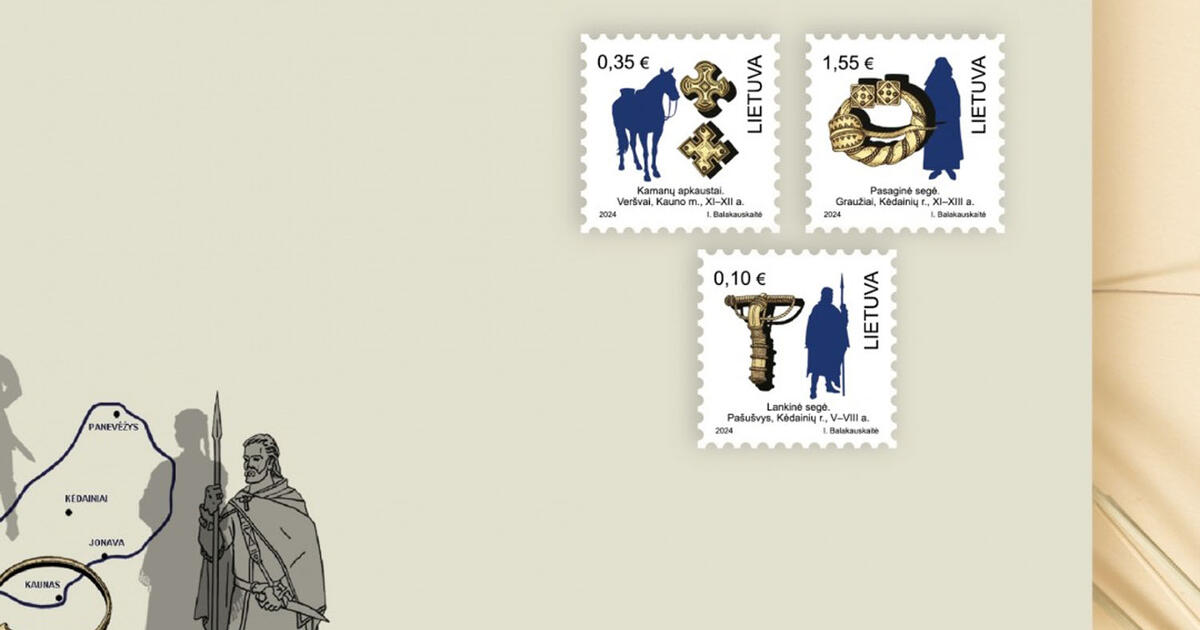 Lietuvos paštas išleidžia pašto ženklų seriją su archeologiniais radiniais