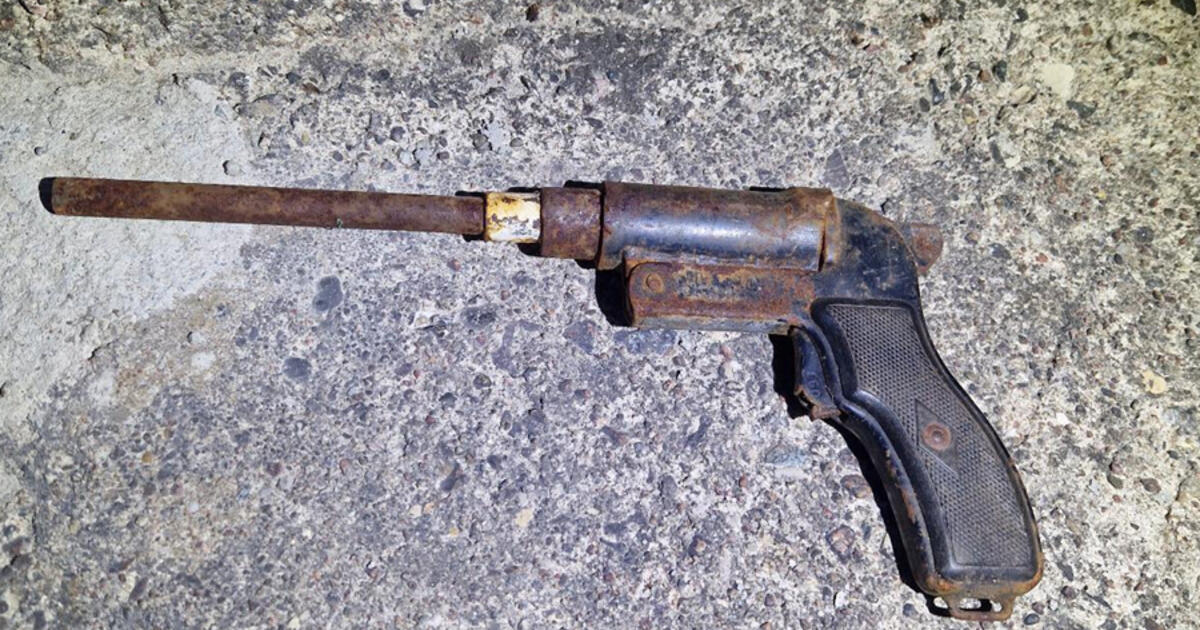 Nuslūgusio potvynio palikimas: prie upės rastas šaunamasis ginklas