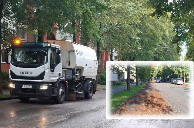 Įsibėgėja Klaipėdos gatvių valymo darbai